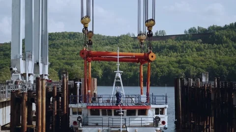 Unloading of a chemical reactor in a por... | Stock Video | Pond5