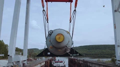 Unloading of a chemical reactor in a por... | Stock Video | Pond5