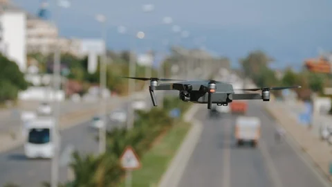 Unmanned small drone equipped by video c... | Stock Video | Pond5