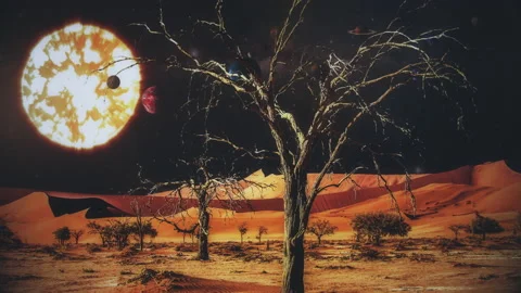 Unreal Space Landscape Solar System Plan... | Stock Video | Pond5