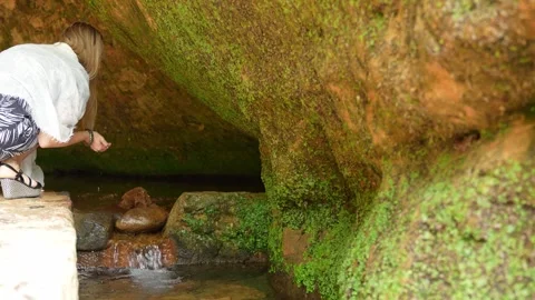 Unrecognizable Girl Water Sip: Woman Ins... | Stock Video | Pond5