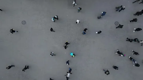 Unrecognizable random people walking on ... | Stock Video | Pond5
