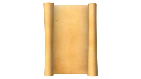 Unrolled scroll with alpha channel | Stock Video | Pond5