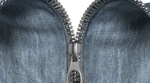 unzipping a zipper, jeans | Stock Video | Pond5