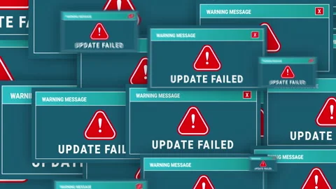update failed Many Windows - 2D Transiti... | Stock Video | Pond5