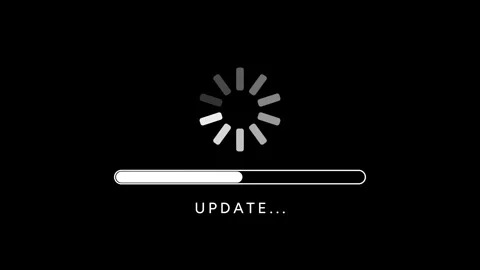 Update Loading Progress Bar with Spinner... | Stock Video | Pond5