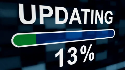 Updating progress bar countdown computer... | Stock Video | Pond5
