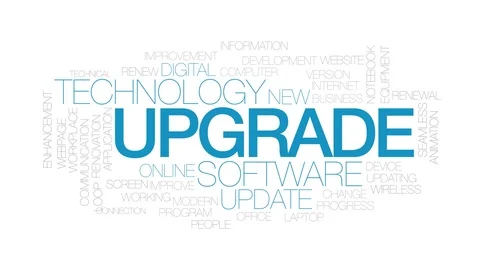 Upgrade animated word cloud. Kinetic typ... | Stock Video | Pond5
