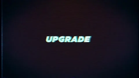 UPGRADE Retro text effects with glitch b... | Stock Video | Pond5