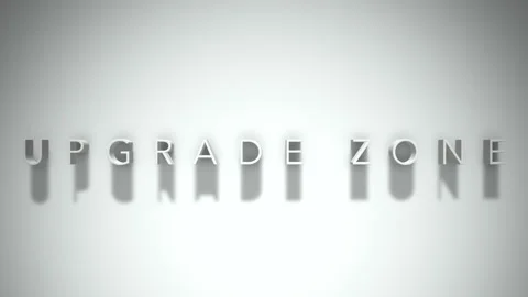 upgrade zone 3D title animation white te... | Stock Video | Pond5
