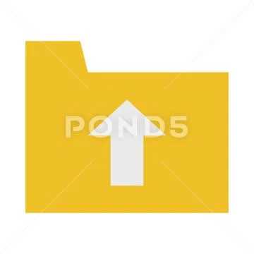 Upload folder icon. flat illustration of upload folder vector icon for web: Royalty Free #112009318