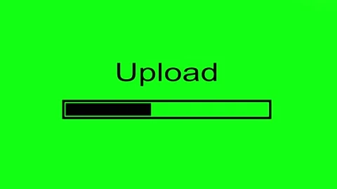 uploading bar in green screen. animation... | Stock Video | Pond5