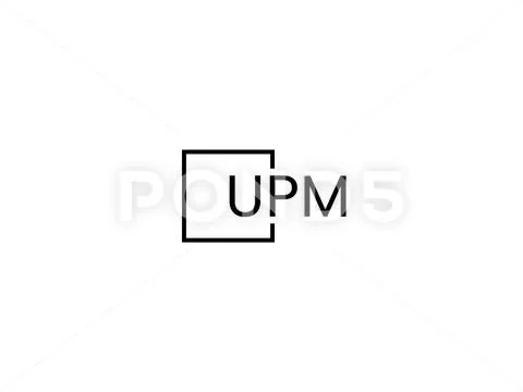 UPM letter initial logo design vector illustration: Royalty Free #198890134