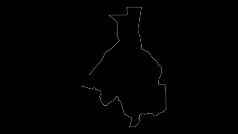 Upper Nile state map of South Sudan outl... | Stock Video | Pond5