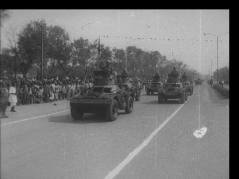 UPPER VOLTA: PARADE MARKS INDEPENDENCE D... | Stock Video | Pond5