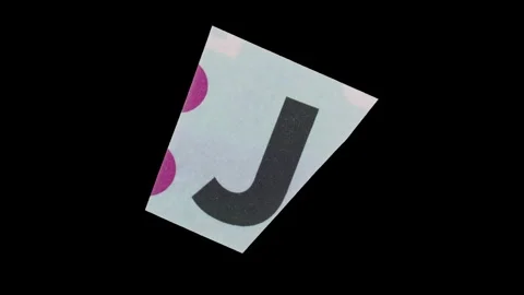 Uppercase J Letter in Paper Cut Letter. ... | Stock Video | Pond5