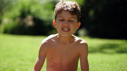 Upset child screaming in slow-motion 120... | Stock Video | Pond5