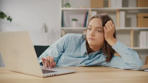 Upset Office Worker Who Failed to Cope W... | Stock Video | Pond5