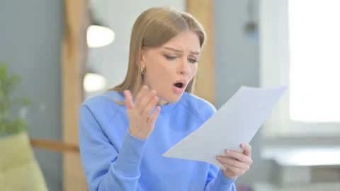 Upset Woman Feeling Embarrassed while Re... | Stock Video | Pond5