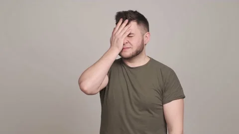 Upset young man making facepalm gesture ... | Stock Video | Pond5