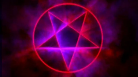 Upside Down Pentagram Burning Satanism P... | Stock Video | Pond5