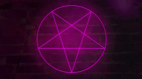 Upside Down Pentagram Burning Satanism P... | Stock Video | Pond5