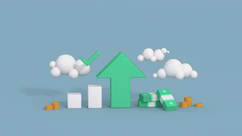 Uptrend chart showing positive statistic... | Stock Video | Pond5
