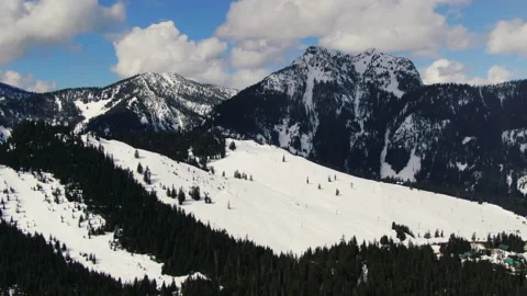 Upward aerial shot The Summit Snoqualami... | Stock Video | Pond5