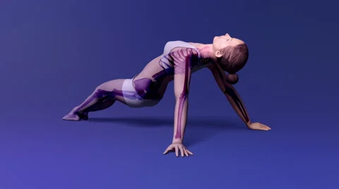 Upward Facing Pose Of Stretching Young F... | Stock Video | Pond5