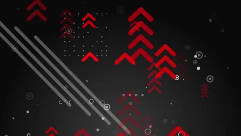 Upward movement of red arrows on a black... | Stock Video | Pond5