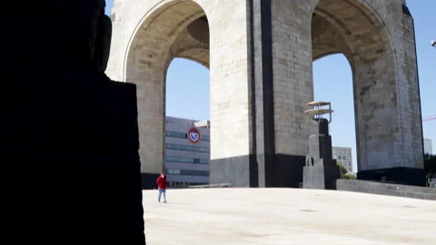 Upward shot from the side of the Revolut... | Stock Video | Pond5