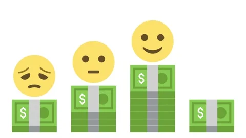 upward trend banknotes with emoji faces | Stock Video | Pond5