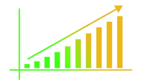 Upward Trend Bar Chart Animation, Yearly... | Stock Video | Pond5