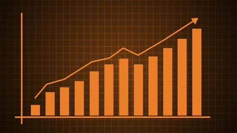 Upward Trend Bar Chart on Grid Backgroun... | Stock Video | Pond5