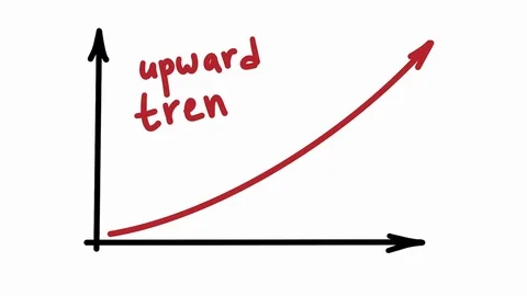 Upward trend smooth line graph animation... | Stock Video | Pond5