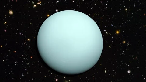 Uranus planet flyby. Space Animation. 4K... | Stock Video | Pond5