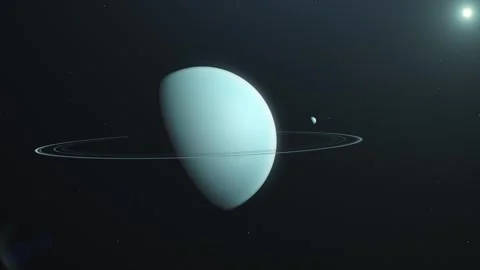 Uranus Planet with it's ring in outer-sp... | Stock Video | Pond5