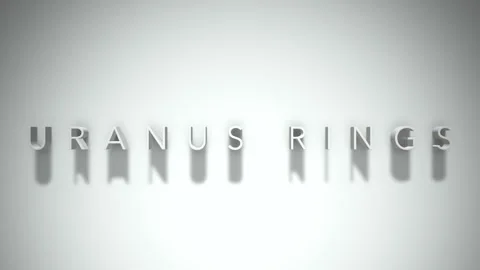 uranus rings 3D title animation white te... | Stock Video | Pond5