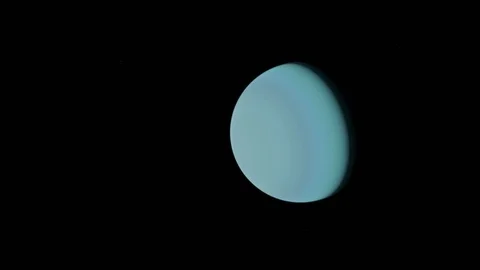 Uranus rotating with partially lit surfa... | Stock Video | Pond5