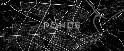 Urban city map of Turin. Vector poster. Grayscale street map.: Royalty ...