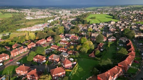 Urban life in the UK: Aerial view of Yor... | Stock Video | Pond5