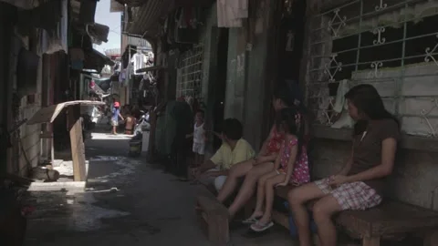 An urban poor community in the province ... | Stock Video | Pond5