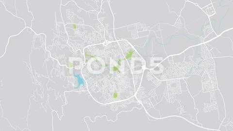 Urban vector city map of Abha, Saudi Arabia, Middle East Illustration ...