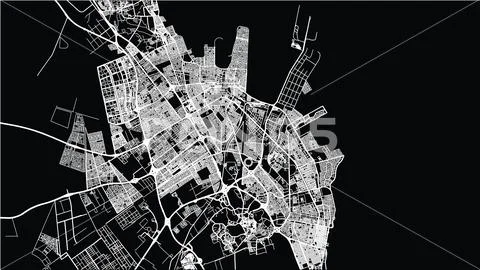 Urban vector city map of Dammam, Saudi Arabia, Middle East ~ Clip Art ...