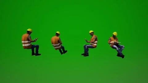 Urban workers in green screen reading a ... | Stock Video | Pond5