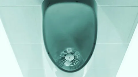Urinal For Men In Restroom , X-Ray effec... | Stock Video | Pond5