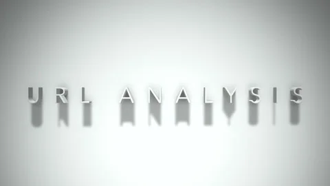 url analysis 3D title animation white te... | Stock Video | Pond5