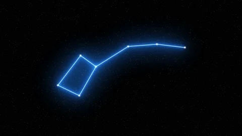 Ursa Minor - Animated zodiac constellati... | Stock Video | Pond5