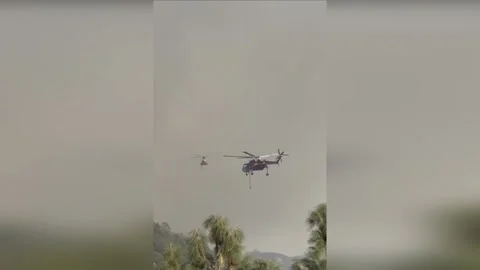 US: Aerial Assault on Glenhaven Fire: Ca... | Stock Video | Pond5