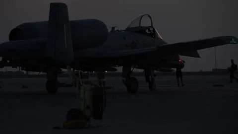 U.S Air Force aircraft marshaller direct... | Stock Video | Pond5